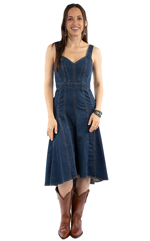Lainey Denim Flare Dress – Wildfire Mercantile